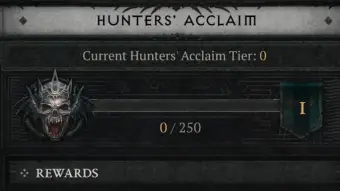 All of the Hunter's Acclaim rewards in Diablo 4 Season 2
